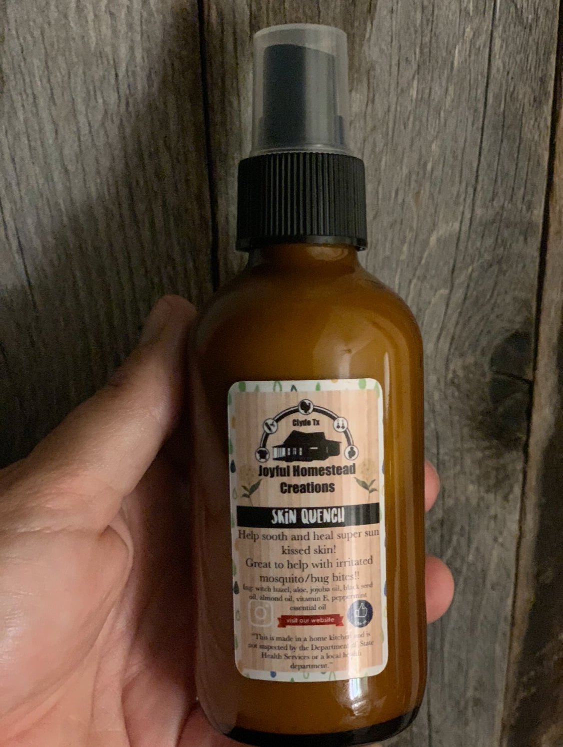 Skin Quench 4 oz (Sunburn and bug Bite Relief) – Joyful Homestead Creations